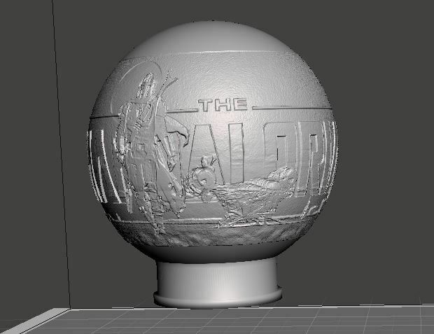 Free OBJ file The Mandalorian Litho Sphere・3D printing design to download・Cults